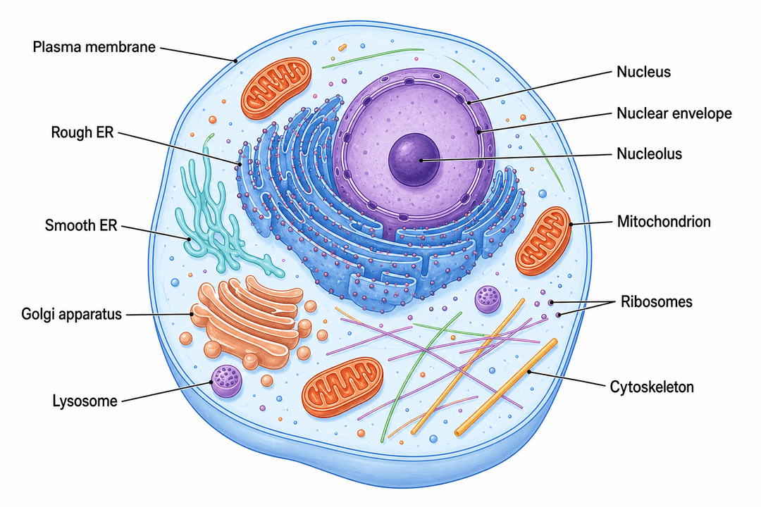 Cell Diagram Generator | Labeled Animal, Plant & Bacterial Cells ...